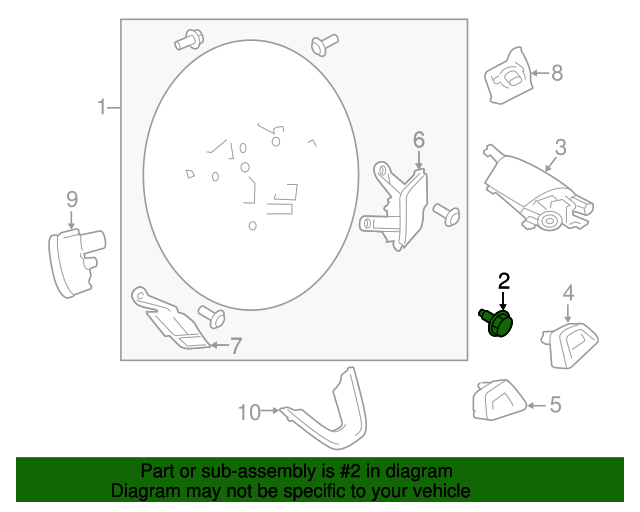 2010-2021 Ford Steering Wheel Bolt -W705985-S424 | OEM Parts Online
