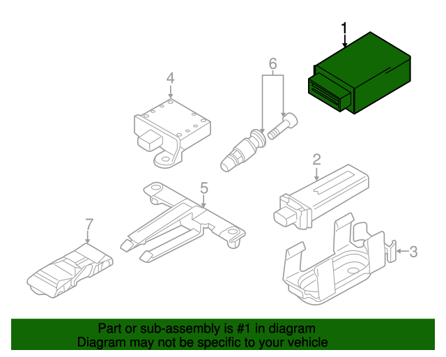 36-10-6-796-604 - Tire Pressure Monitoring System Control Module 2009 ...