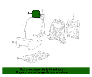 2013-2017 Mopar Headrest 5KW78DX9AA | TascaParts.com