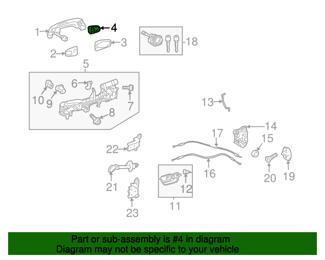 69217-06100-A0 - Handle Cover 2012-2022 Toyota | Longo Toyota Parts