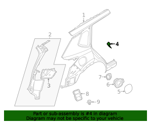 2021-2025 Nissan Rogue Retainer G6691-6RRMA | Team Nissan Inc.