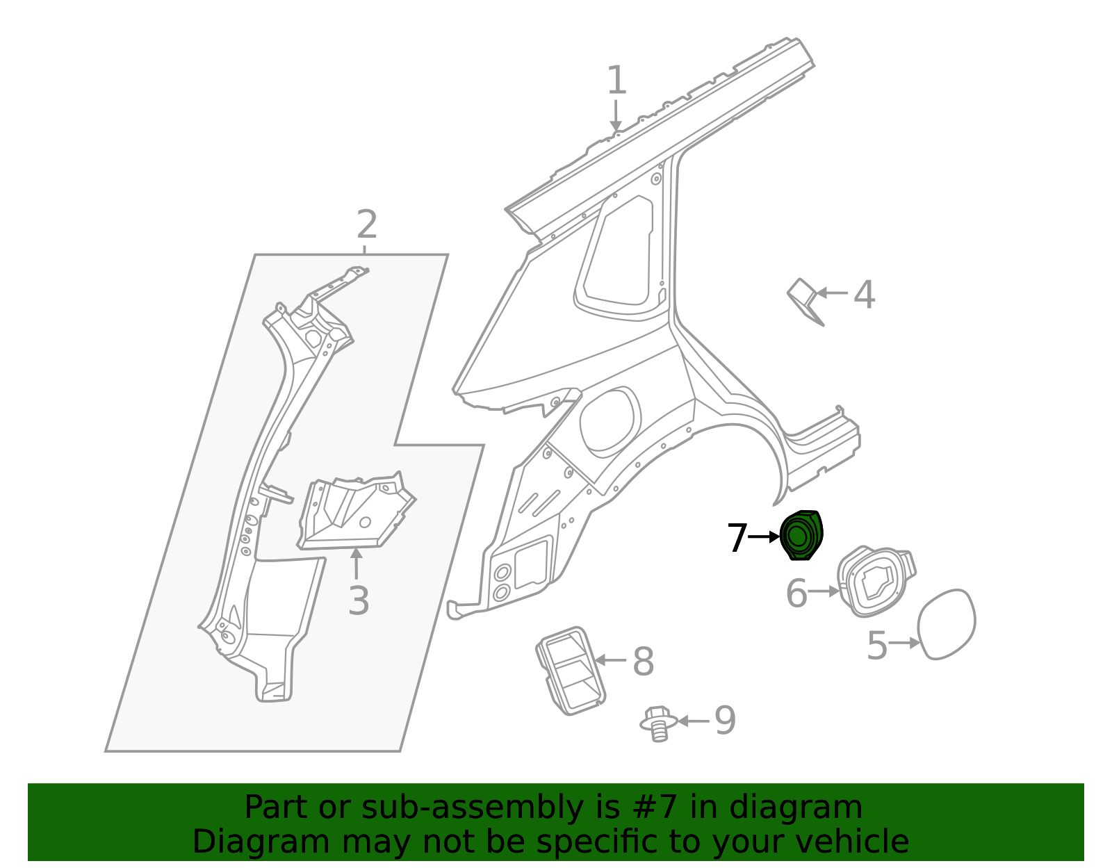 2021-2025 Nissan Rogue Filler Trough 78121-6RR0A | Bill Kay Nissan Parts