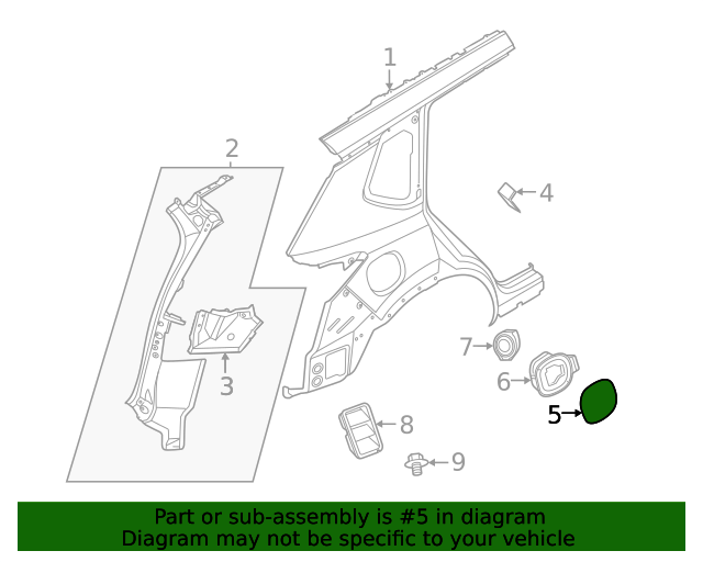 78832-6RR0H - Fuel Door - 2021-2023 Nissan Rogue | Nissan OEM Parts Direct