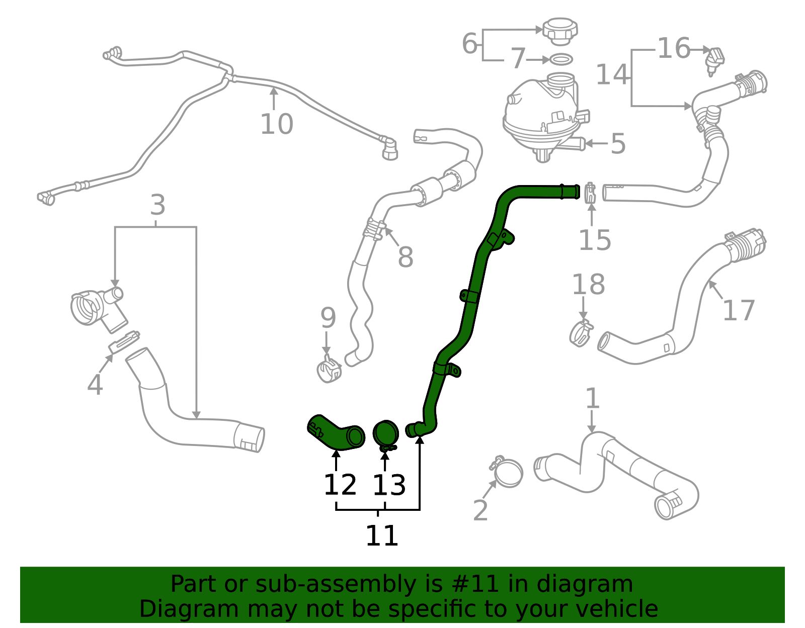 2020-2025 GM Heater Outlet Pipe 12701215 GM | GMPartsDirect.com