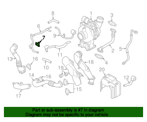 2006-2016 GM Turbocharger Coolant Return Pipe Clip Bracket 97354868 ...