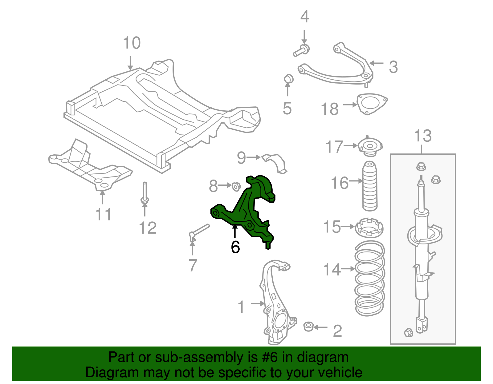 54500-1BD2B (545001bd2b) - 2008-2020 Infiniti Lower Control Arm ...