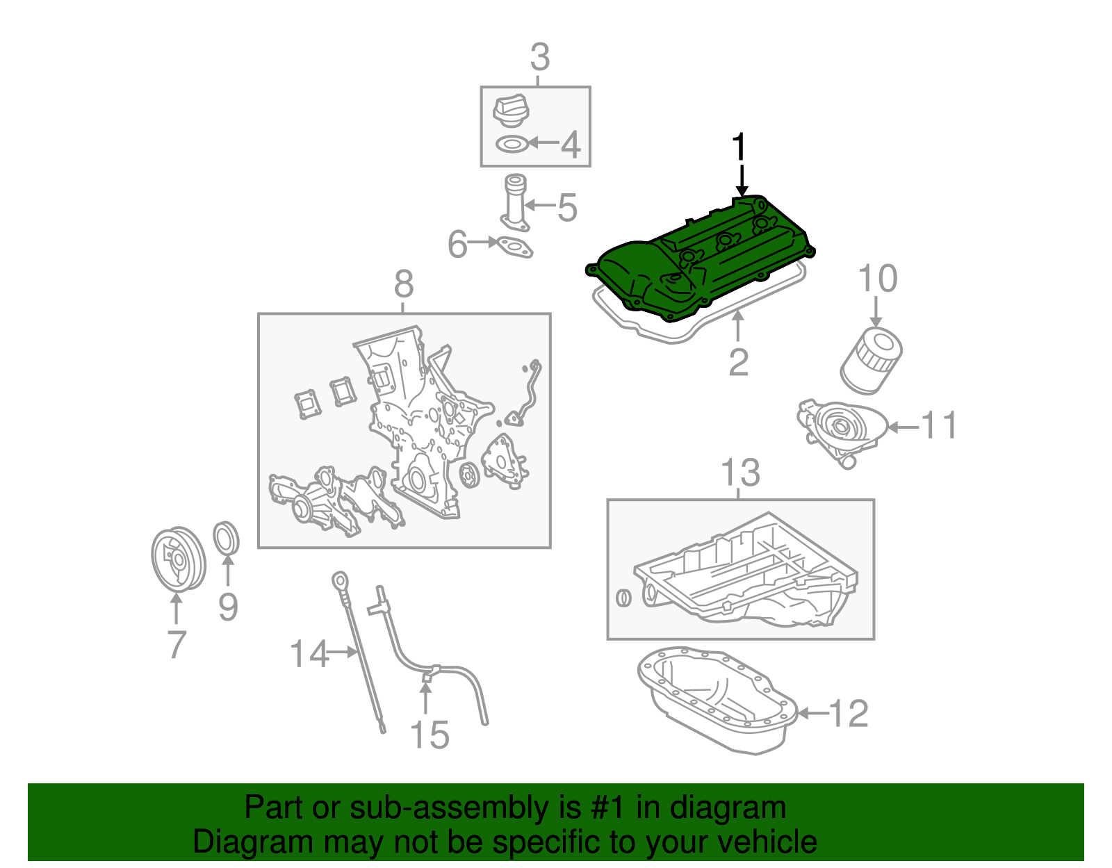 2003-2015 Toyota Valve Cover 11202-AD010 | OEM Parts Online