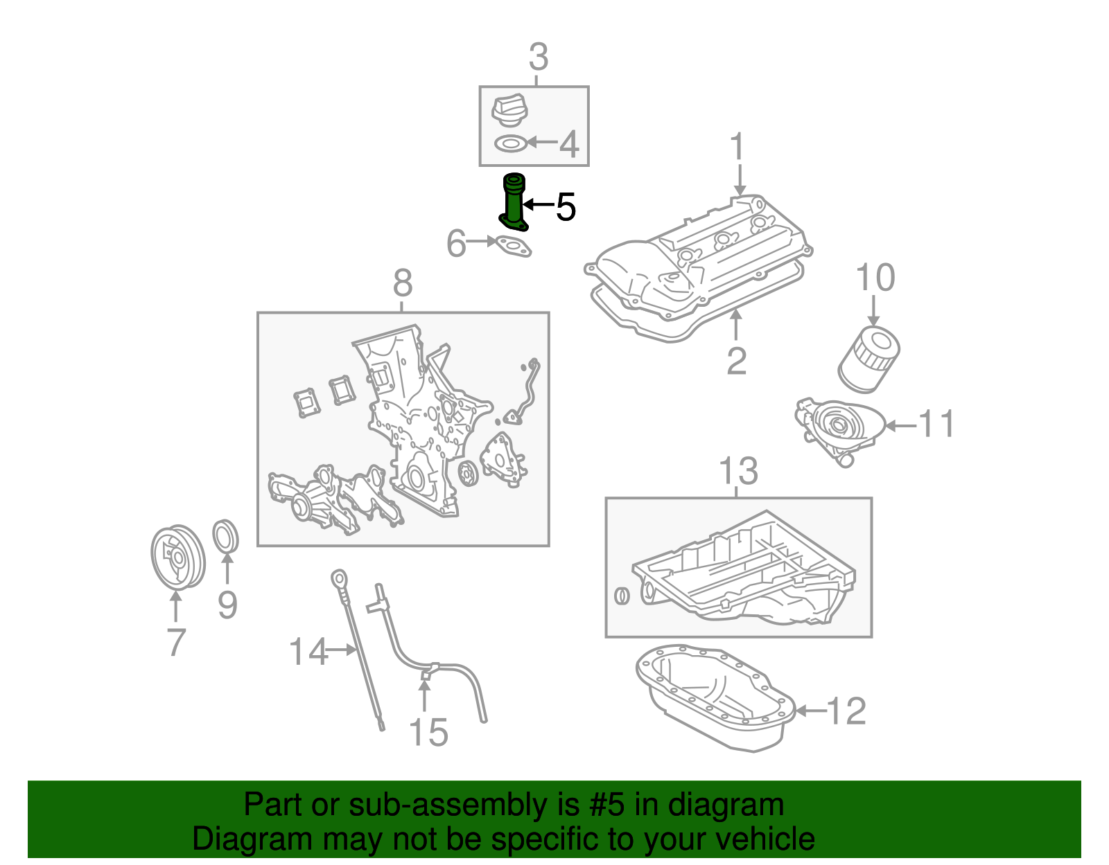 2004-2015 Toyota 2004-2015 Toyota - Oil Filler Tube 12185-0F010 ...
