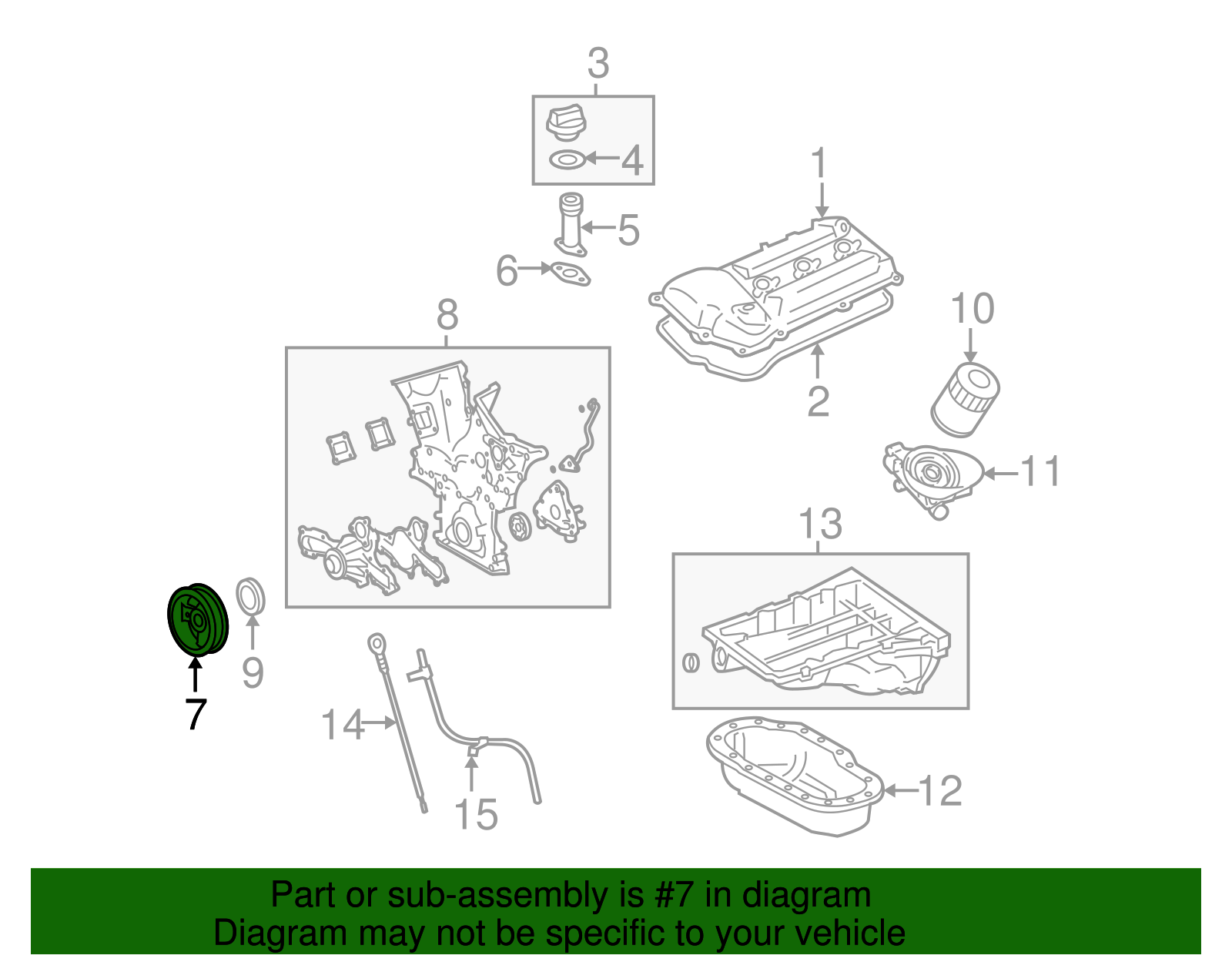 2003-2015 Toyota Vibration Damper 13470-0P010 | Toyota San Diego Parts