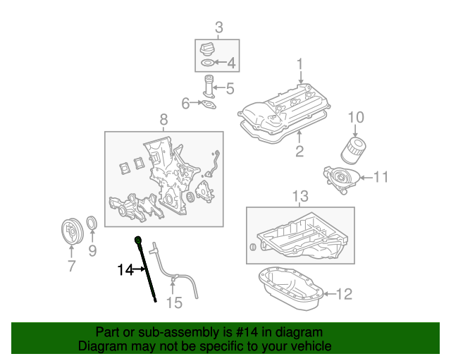 15301-31060 - Engine Oil Dipstick - 2003-2015 Toyota | OEM Genuine ...