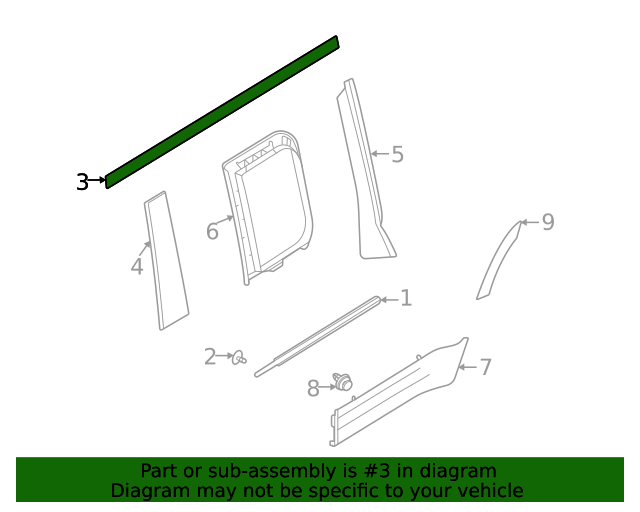 Genuine OEM Upper Molding Part# LR130187 Fits 2020-2023 Land Rover: Up ...
