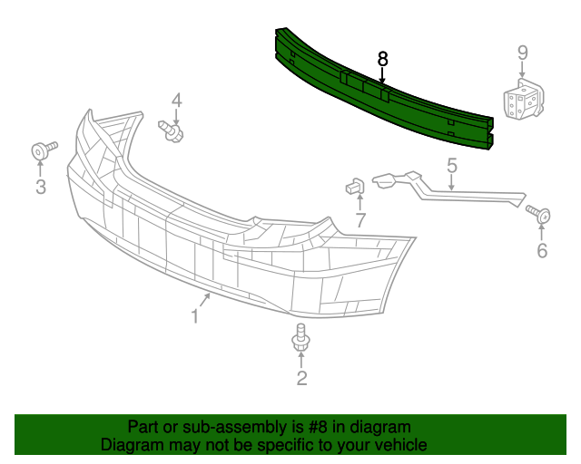 71530-TR0-A00 - Beam Rear Bumper - 2012 2013 Honda Civic | Honda Car ...