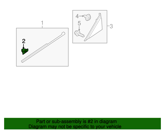 2015-2019 Hyundai Sonata Trim Molding Clip 87715-3S000 | QuirkParts