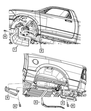 2010-2018 Mopar Box Side Spat, Left 5182169AD | Mopar eStore