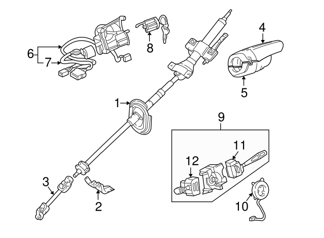 1990-2006 Mitsubishi Ignition Switch MB903639 | Mitsubishi Parts ...