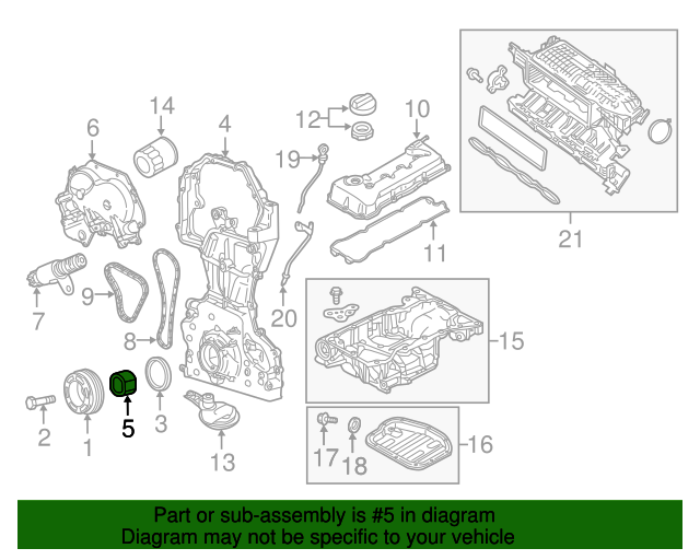 2014 Nissan Pathfinder Timing Cover Spacer 15041-3Z000 | Temecula ...