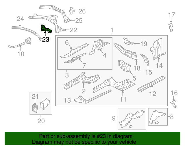 2012-2018 Audi Cowl Extension Seal 4G0-805-234-A | Audi OEM Parts