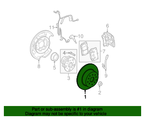 42431-30280 - Disc Brake Rotor Rear - 2006-2013 Lexus | DiscMonster
