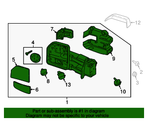 Genuine OEM Ford Part - Mirror Assembly HC3Z-17683-LA | Genuine OEM ...