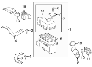 90080-11171 - Air Cleaner Assembly Bolt - 2004-2010 Toyota Highlander ...