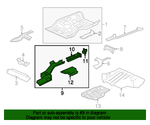 OEM 2012 Honda Civic Rail Assembly 65610-TR0-A00ZZ | Honda Automotive Parts