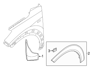 Genuine Wheel Opening Molding for 2016-2021 Hyundai Tucson | Part ...