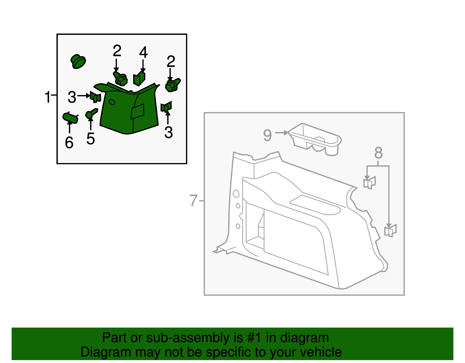 2010-2013 Cadillac Escalade Upper Quarter Trim 15877451 | Courtesy Parts