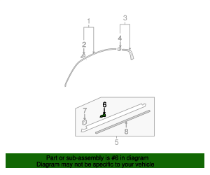 2006-2011 Buick Lucerne Rocker Panel Molding Clip 15236893 GM ...