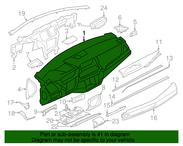Genuine BMW 51-45-9-323-559 | Instrument Panel | FREE Shipping on Most ...
