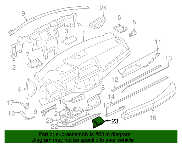 2015-2018 BMW X6 Compartment 51-45-9-281-950 | OEM Parts Online