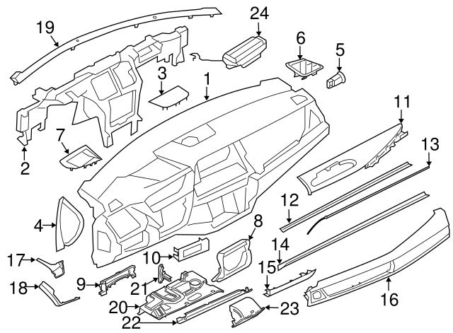 2015-2019 BMW X6 Column Cover 51-45-9-256-101 | Atlanta BMW Parts