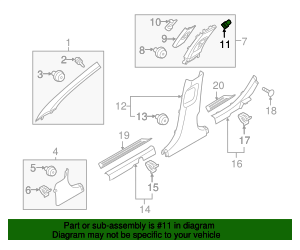 85838-C2000-TTX - Coat Hook - 2015-2017 Hyundai Sonata | World OEM ...