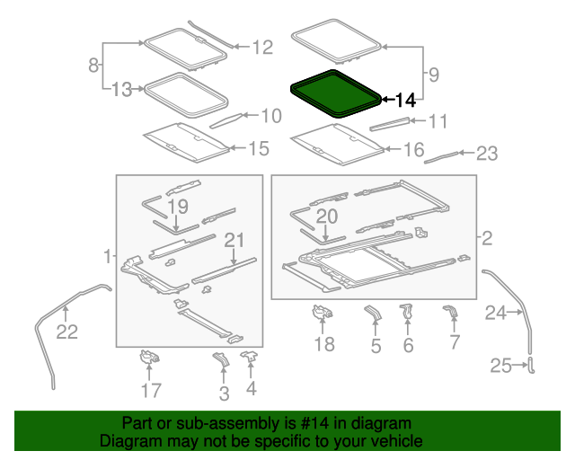 2011-2020 Toyota Sienna Weatherstrip 63251-08030 | OEM Parts Online