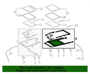 63203-08031 - Sunroof Frame - 2011-2020 Toyota Sienna | OEM Genuine ...