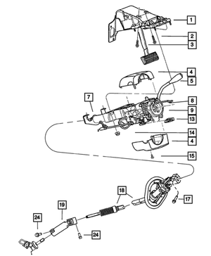 2009-2025 Mopar Steering Column Intermediate Shaft, Lower 5057596AB ...