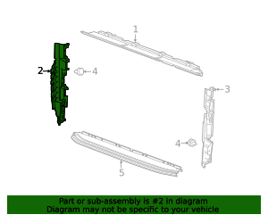 2019-2024 GM Passenger Side Radiator Air Baffle 23390794 GM ...