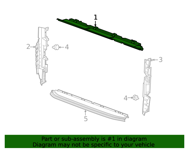 2019-2023 GM Radiator Air Upper Baffle 23390788 | AutoNationParts.com