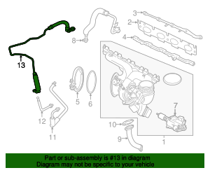 11538687745 - 2016-2019 BMW Water Outlet Hose (11-53-8-687-745) | BMW ...