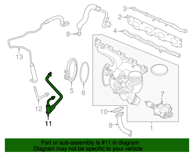 11-53-7-617-532 - Water Inlet Tube - 2016-2019 BMW | Buy BMW Parts Now