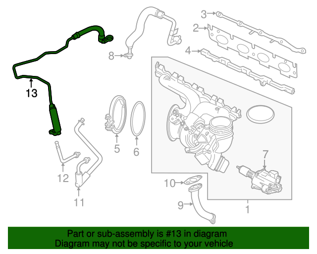 2016-2019 BMW Coolant return line 11-53-8-687-749 | AutoNation Parts