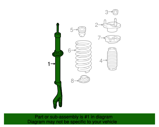 253-320-07-30 - Strut 2016-2022 Mercedes-Benz | Mercedes-Benz USA Parts