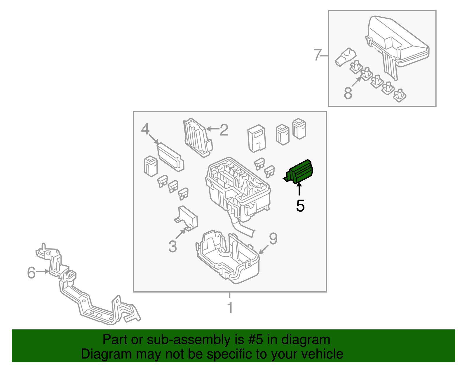 38233-TA0-A01 - 2008-2015 Honda - Fuse E Multi Block | Genuine Honda Parts