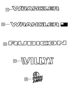 2023-2024 Jeep Wrangler Front Fender Decal, Right 7RE02RXFAA | Mopar eStore