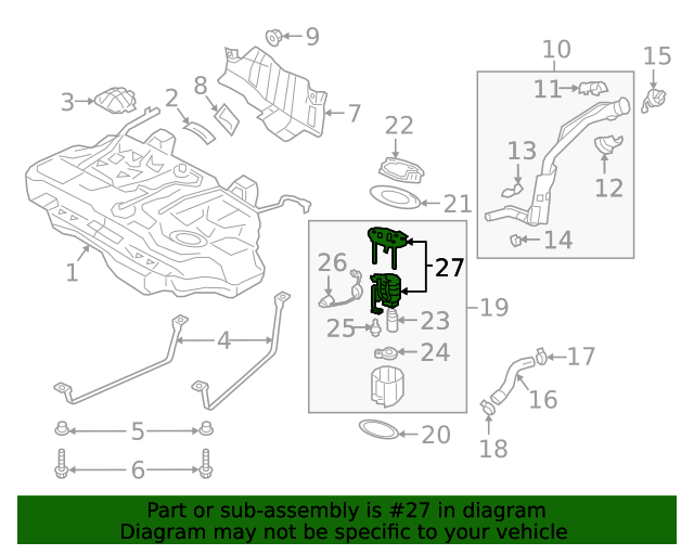 PAF1-13-ZE0 - Fuel Filter 2019-2022 Mazda 3 | AutoNation Parts