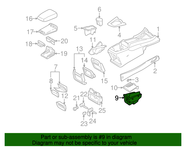 39852683 - Compartment - 2001-2004 Volvo S60 | Volvo OEM Parts Direct