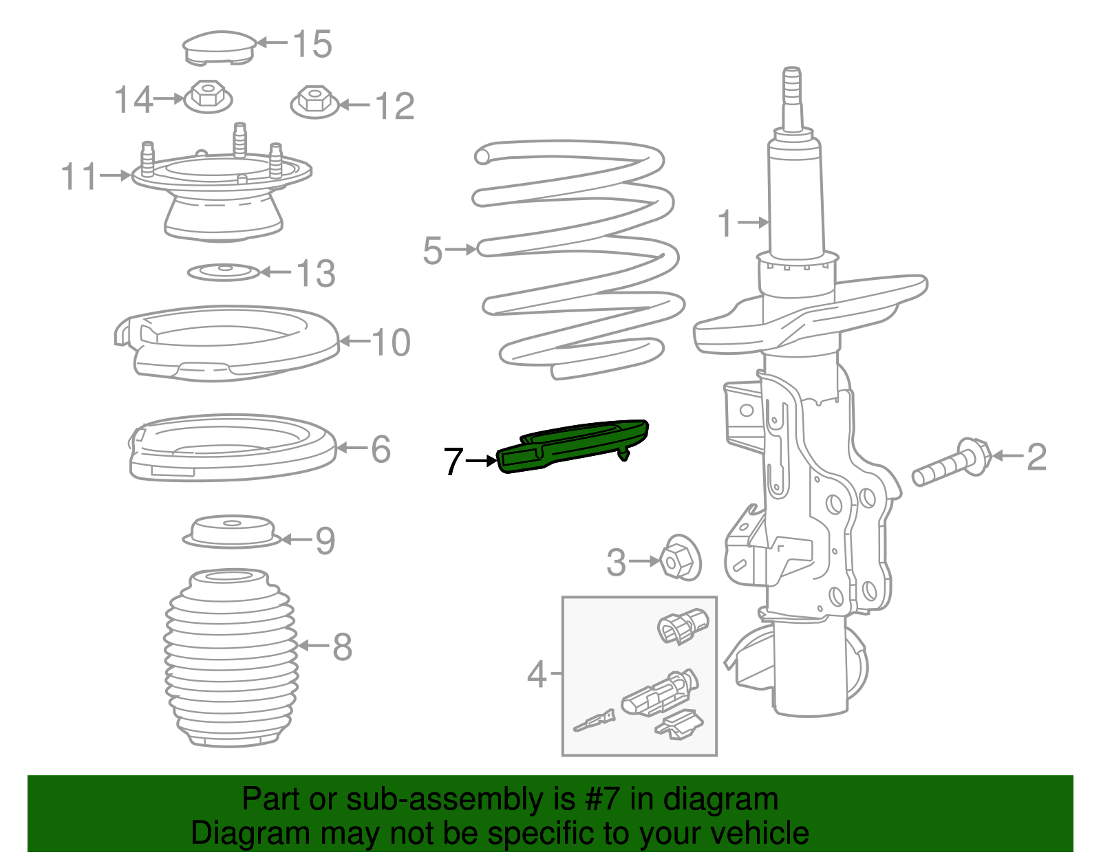 84826535 - Front Coil Spring Lower Insulator 2013-2025 Cadillac ...