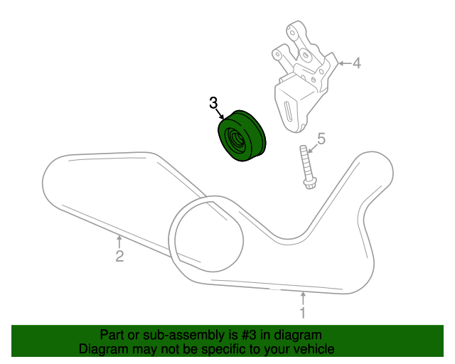 1997-2012 Mitsubishi Belt Tensioner Serpentine alternator MD309783 ...