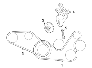 1997-2012 Mitsubishi Belt Tensioner Serpentine alternator MD309783 ...