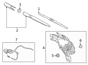 Hyundai - 98850-AR000 - Wiper Blade - 2022-2024 Genesis | OEM Hyundai ...
