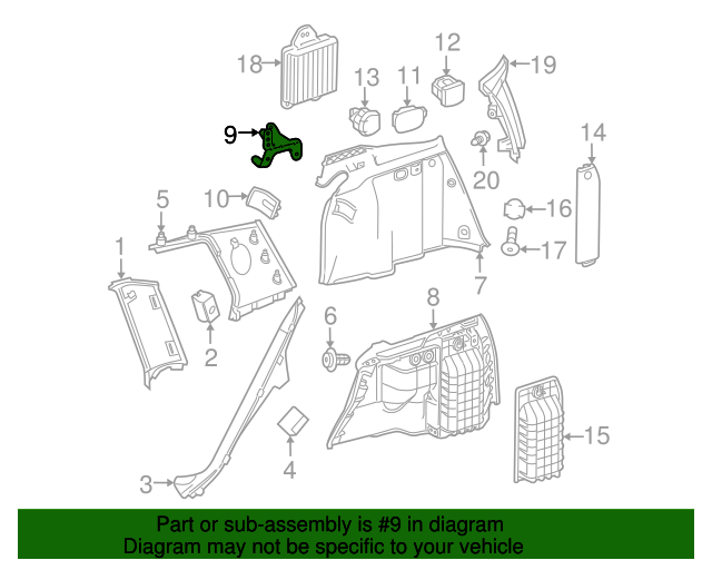 253-691-44-00 - Flap Bracket 2019-2020 Mercedes-Benz | Mercedes-Benz ...